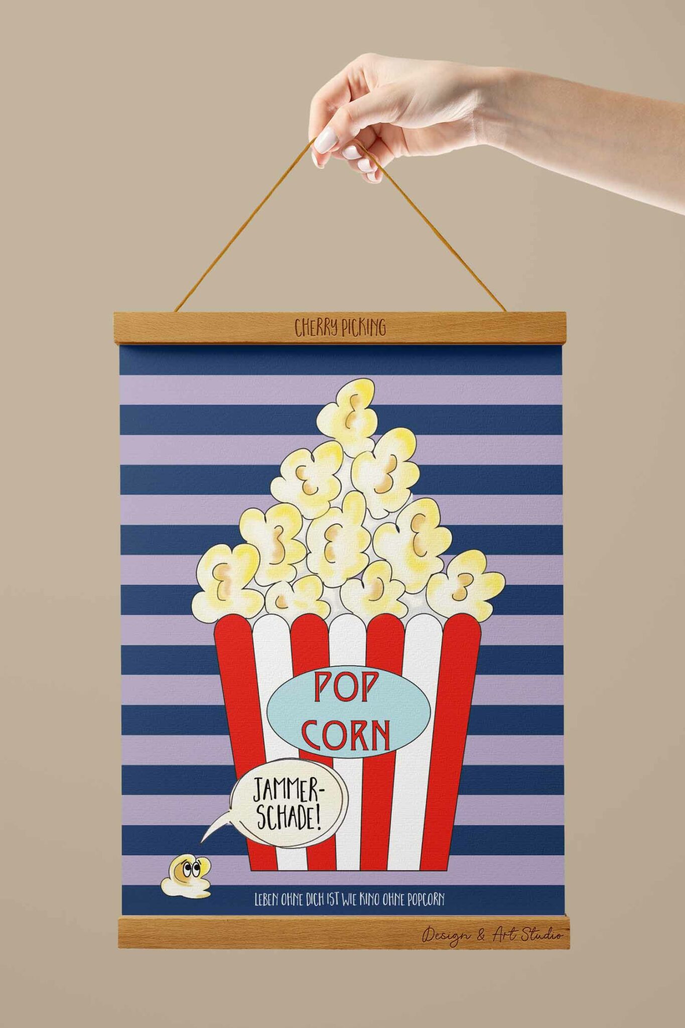 Print at home | Poster Popcorn - cherry-picking.de