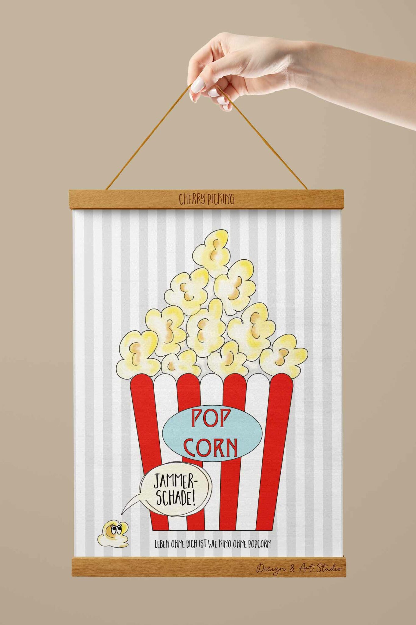 Print at home | Poster Popcorn - cherry-picking.de